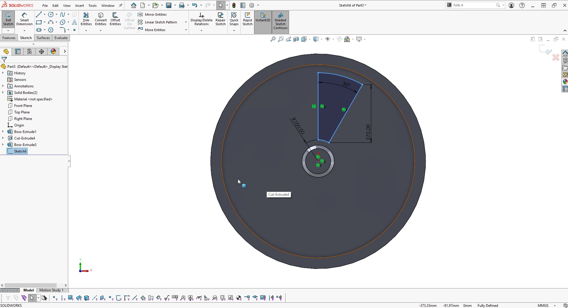 Solidworks Circular Pattern